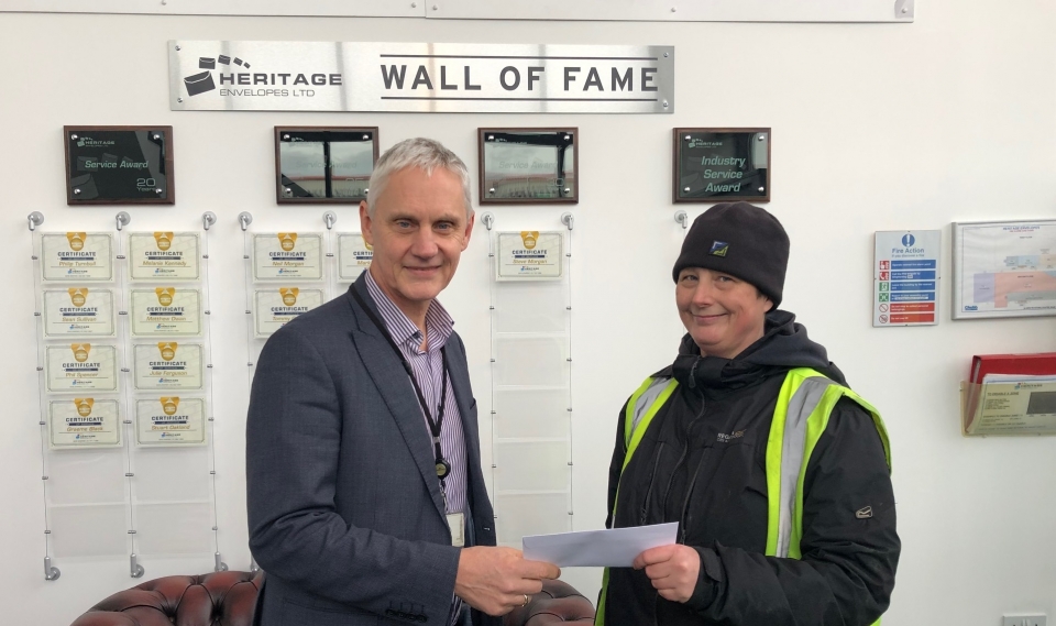 Tracy Jackson – 15 Years Service - Heritage Envelopes